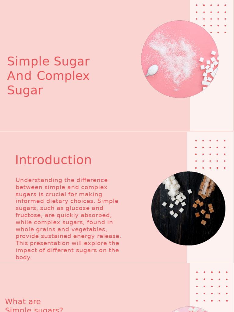Simple vs. Complex Sugars Explained | PDF