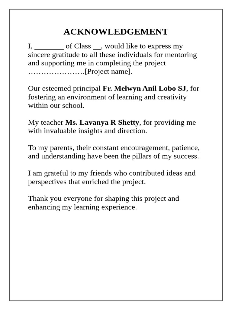 Acknowledgement Chem Ip | PDF