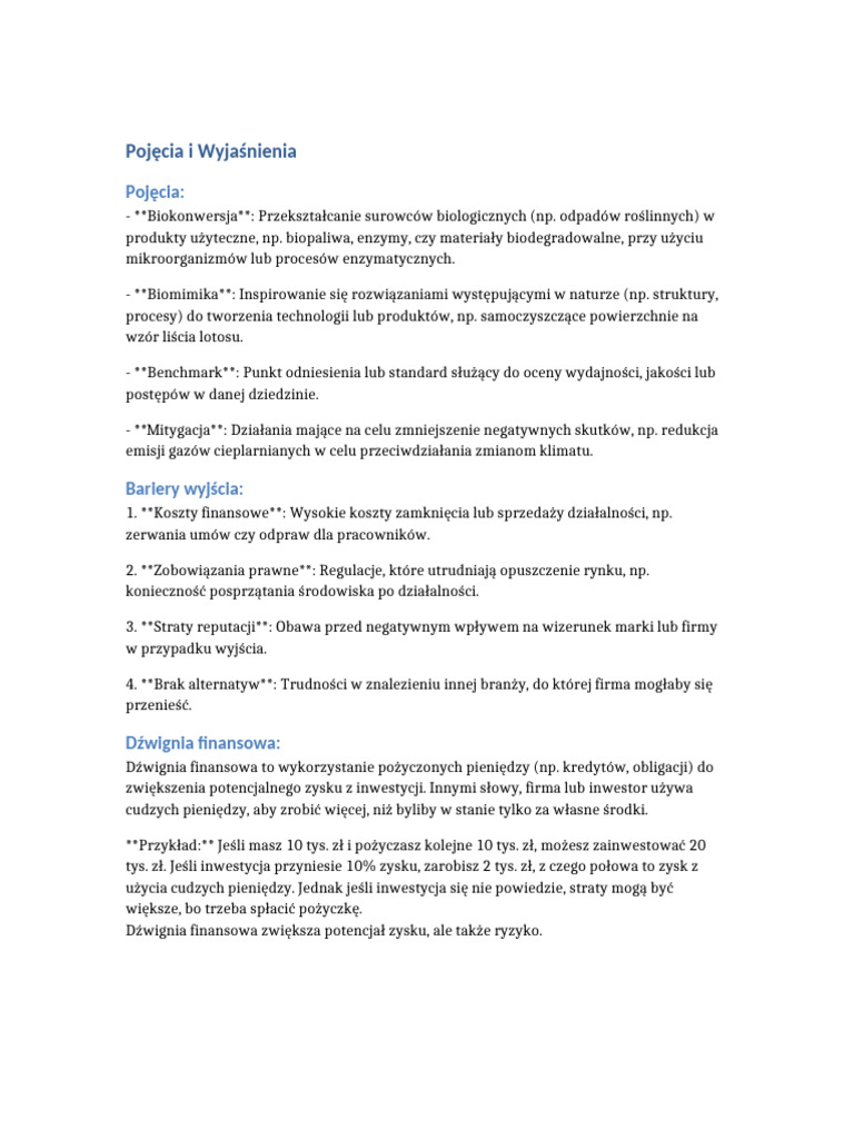 Pojecia I Wyjasnienia | PDF