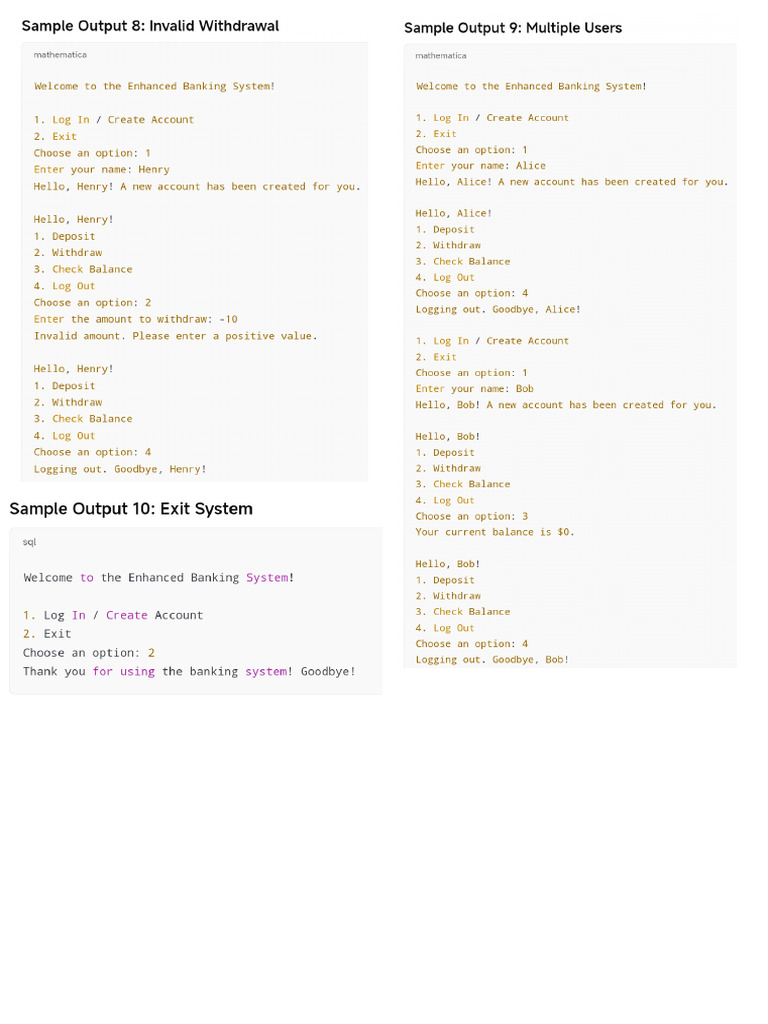 SAMPLE OUTPUT NI BERNARD Page 2 | PDF