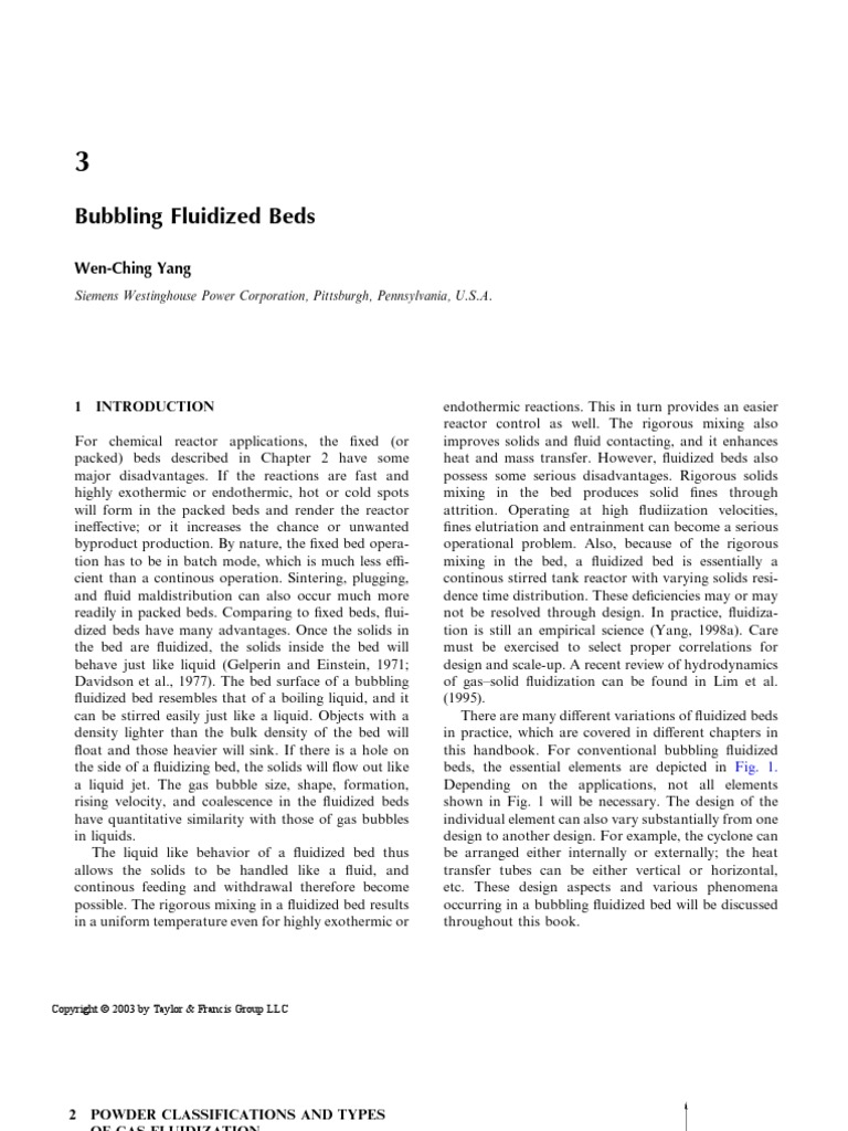 Bubbling Fluidization (Handbook of Fluidization and Fluid Particle Systems) | PDF | Viscosity ...