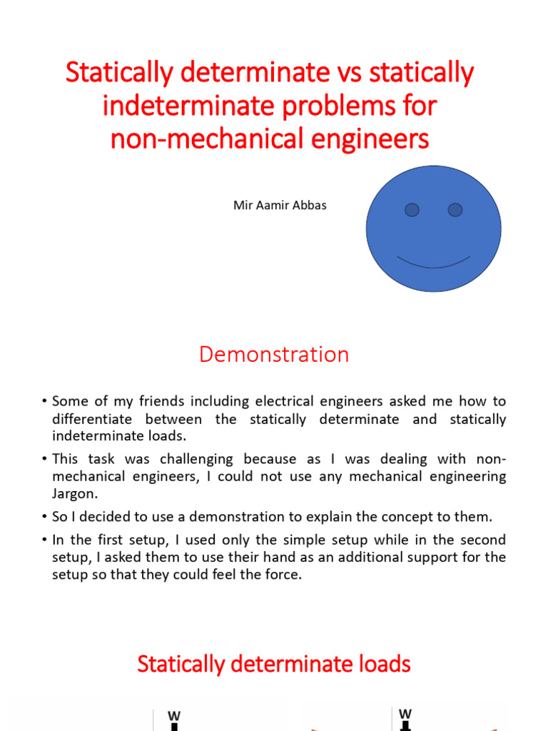 Statically Determinate vs Indeterminate Explained | PDF