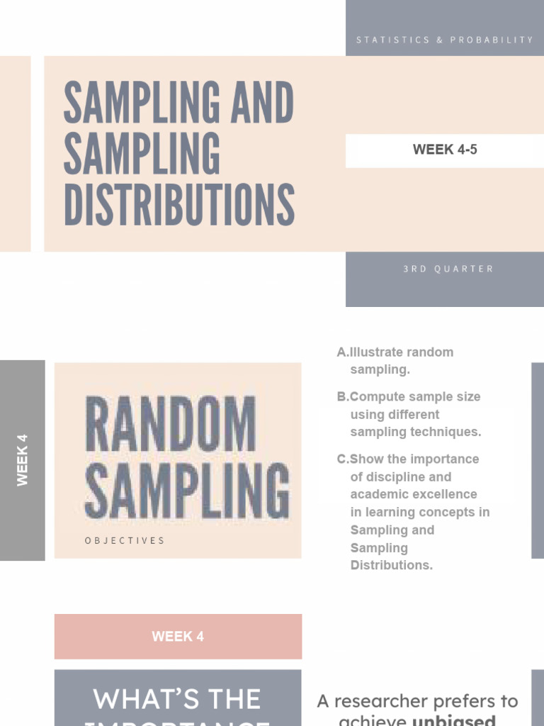 STAT-WEEK-4-5 | PDF | Variance | Sampling (Statistics)