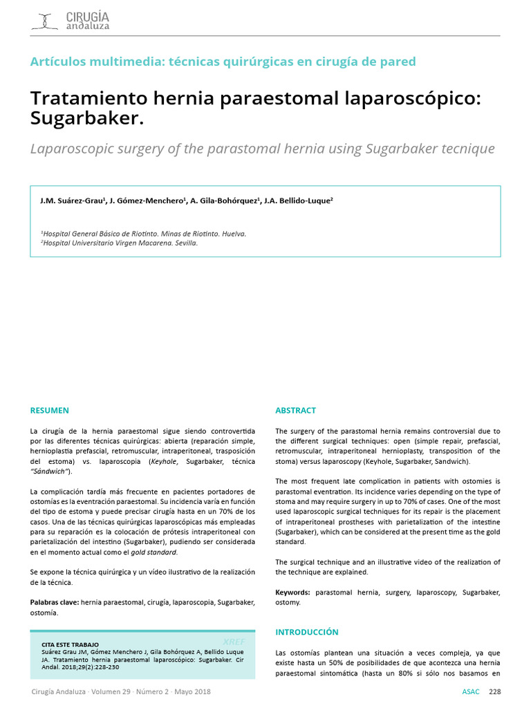 Técnica Sugarbaker | PDF | Medicina CLINICA