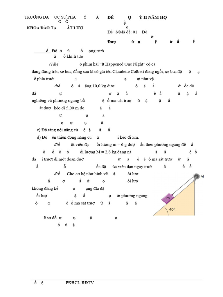 Vat-Ly-1 - PHYS131002 - HKII-2022-2023 - CLC - de Thi Va Dap An | PDF