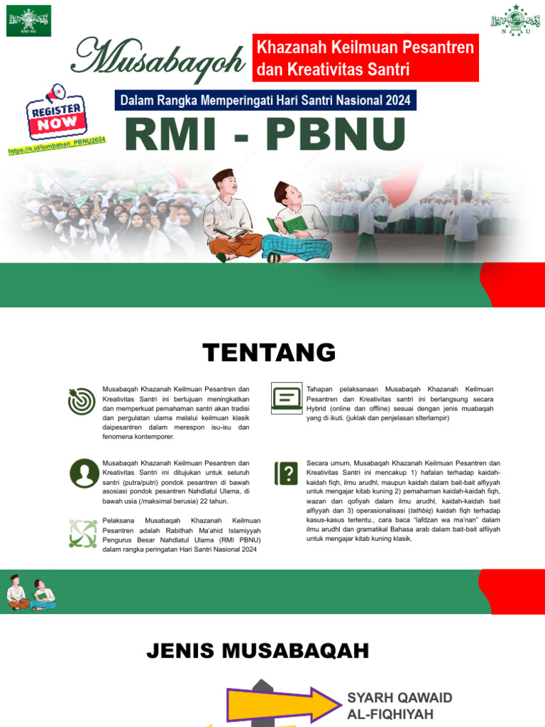 Selayang Pandang Lomba Hari Santri RMI PBNU | PDF