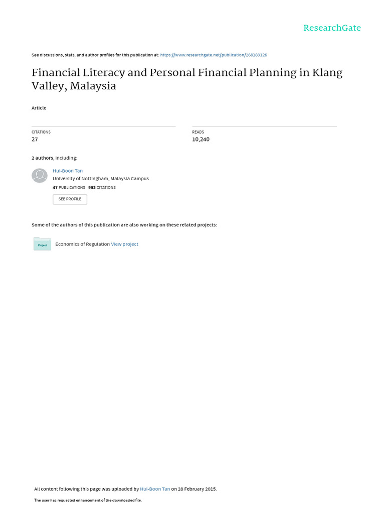 Financial planning | PDF | Financial Literacy | Interest