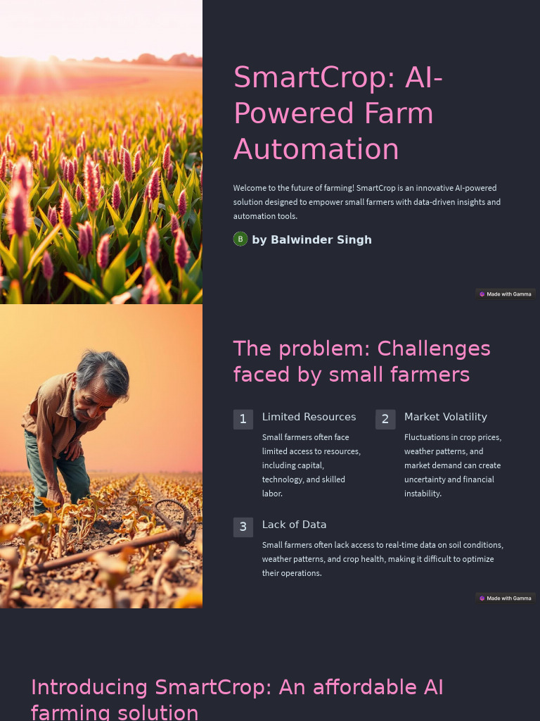 SmartCrop-AI-Powered-Farm-Automation | PDF | Artificial Intelligence | Intelligence (AI) & Semantics