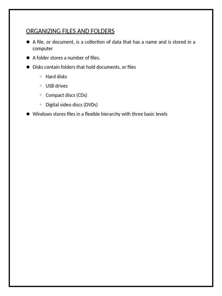 Organizing Files and Folders | PDF