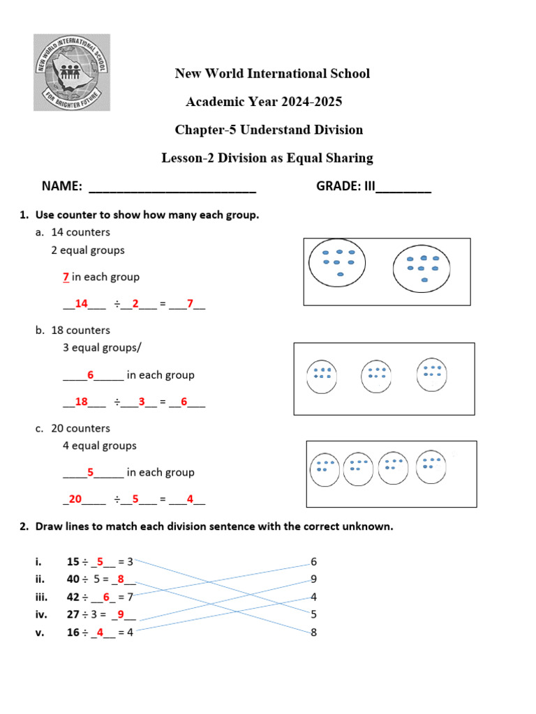 CH 5 Lesson 2 Worksheet With Answers | PDF