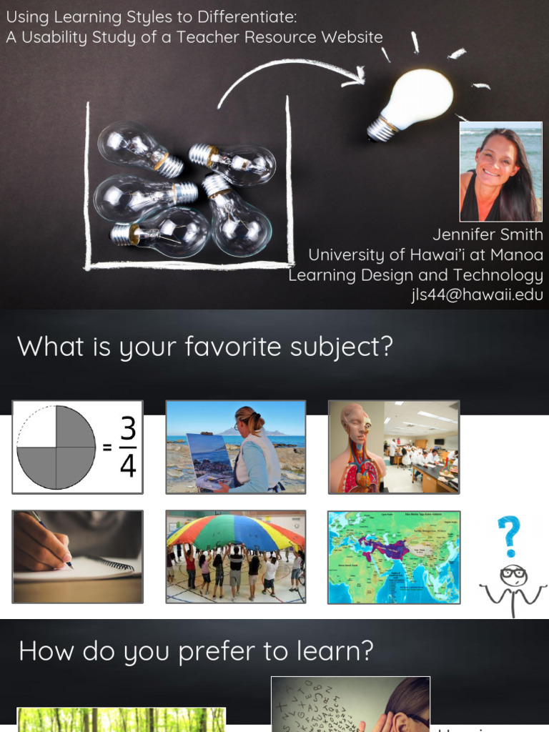 Using Learning Styles To Differentiate | PDF | Usability | Learning Styles