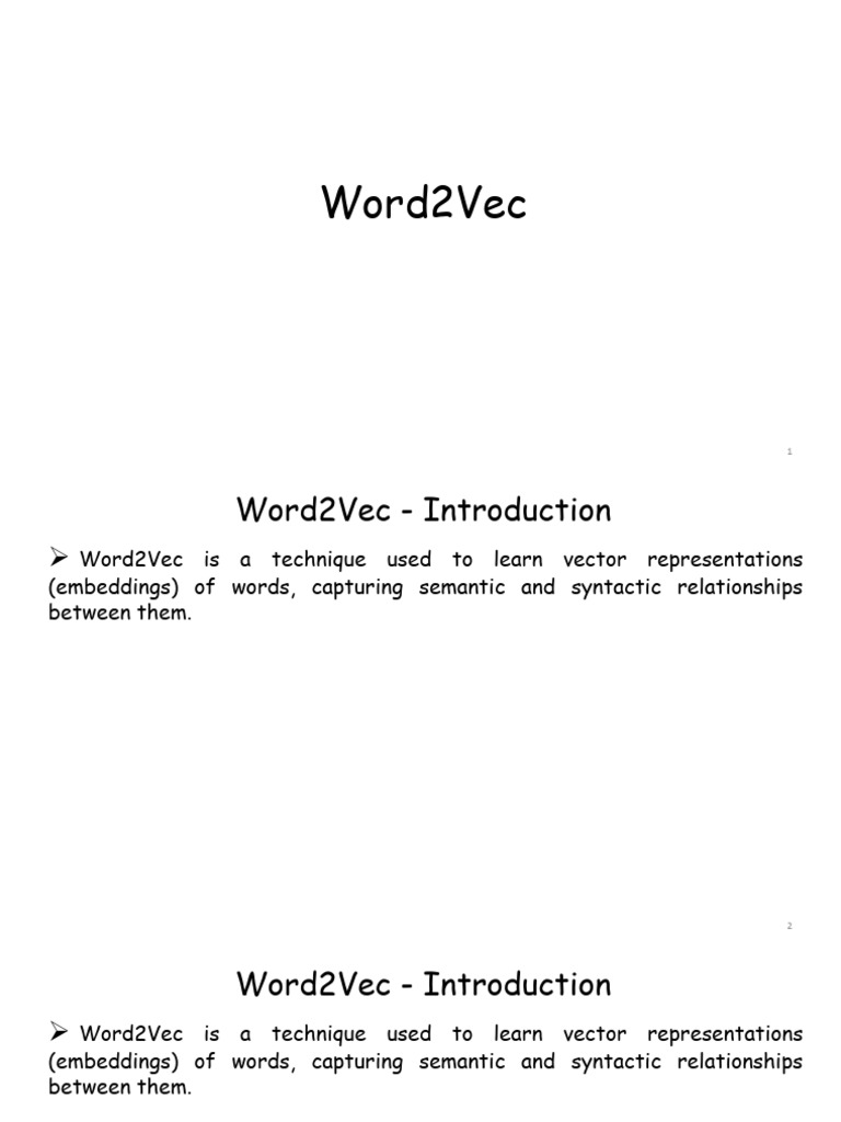 Word2Vec | PDF | Applied Mathematics | Machine Learning