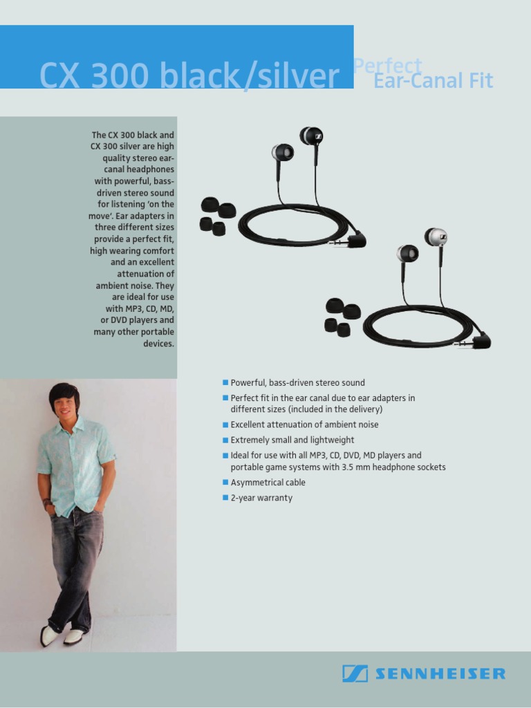Sennheiser CX 300 Ear-Canal Headphones | PDF