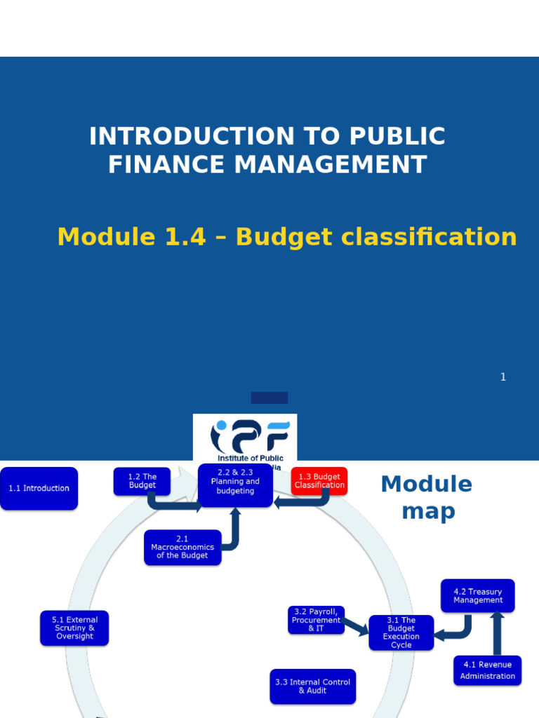 Module 1.4 - Budget Classification | PDF | Expense | Budget