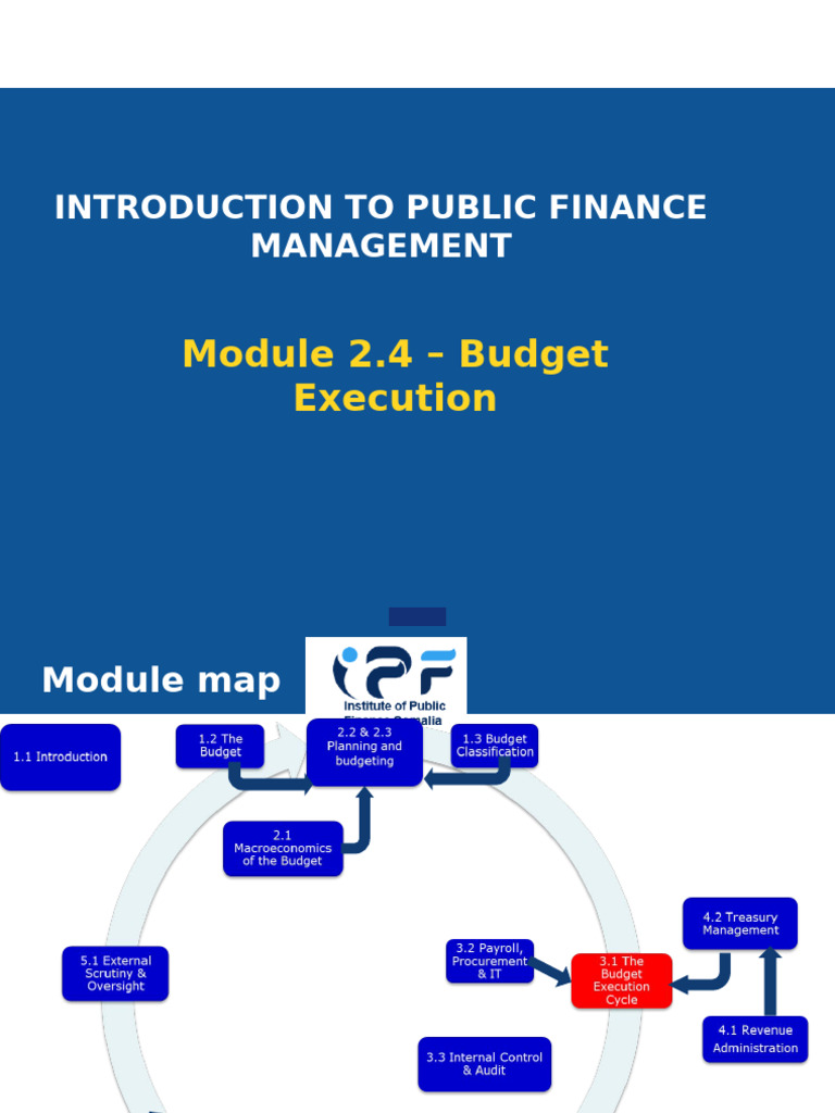 Module 2.4 - Budget Execution | PDF | Budget | Government Budget