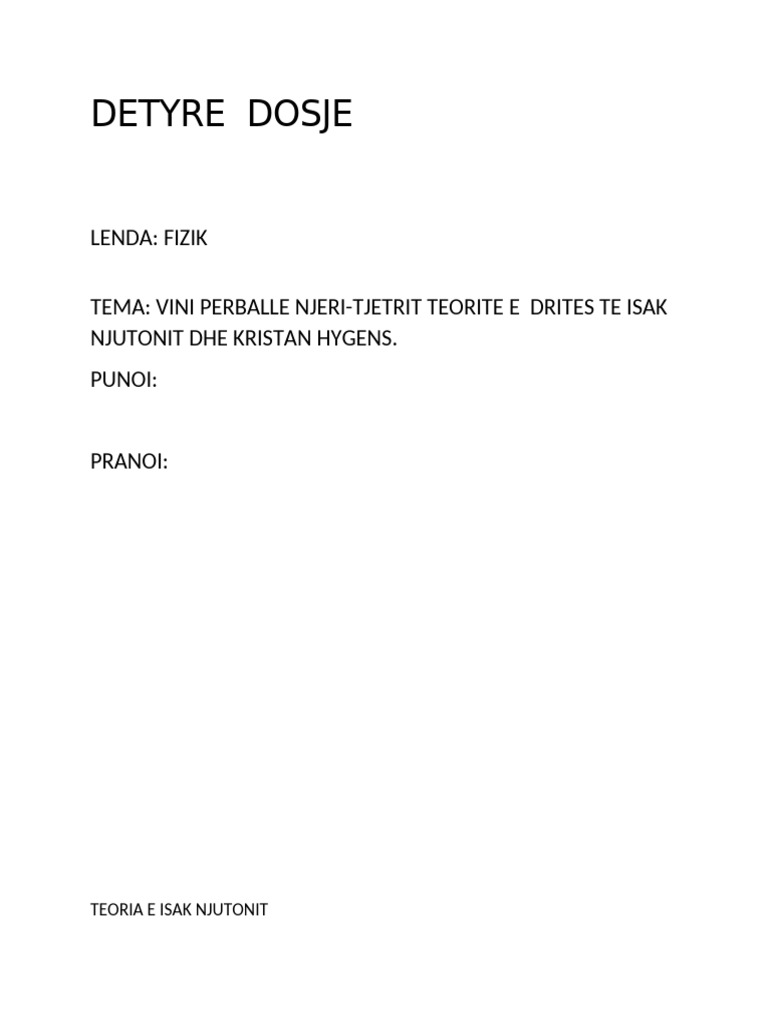 Detyre Dosje Fizik8 | PDF