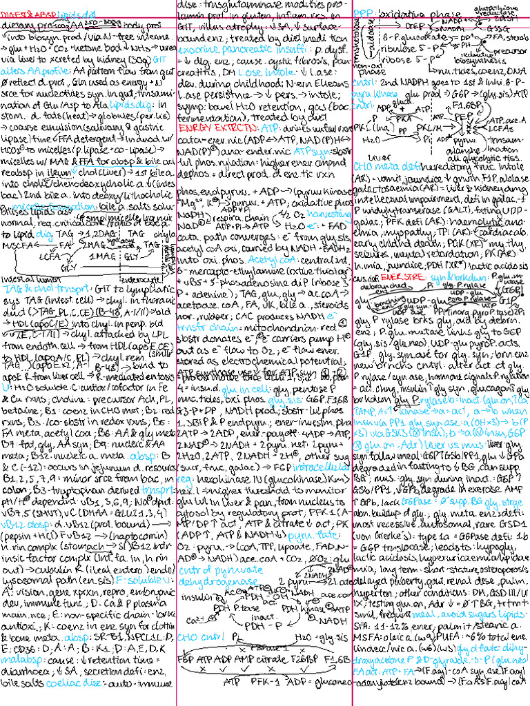 Bioc3006 - Eos Cheatsheet | PDF