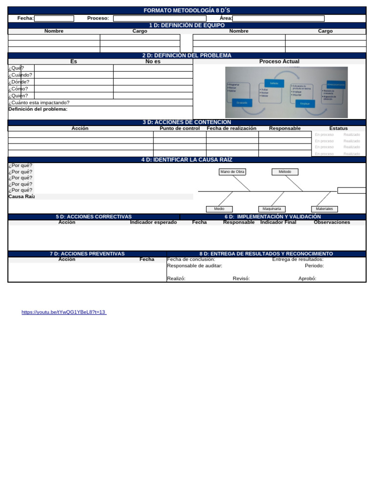 Formato 8D Original | PDF