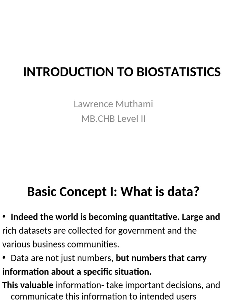1B. Topic 1_Introduction to Statistics_16_04_2009 | PDF | Statistics ...