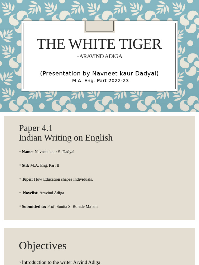 The White Tiger | PDF