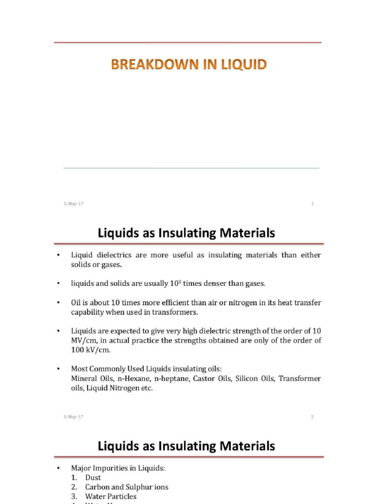 Break Down in Liquids | PDF