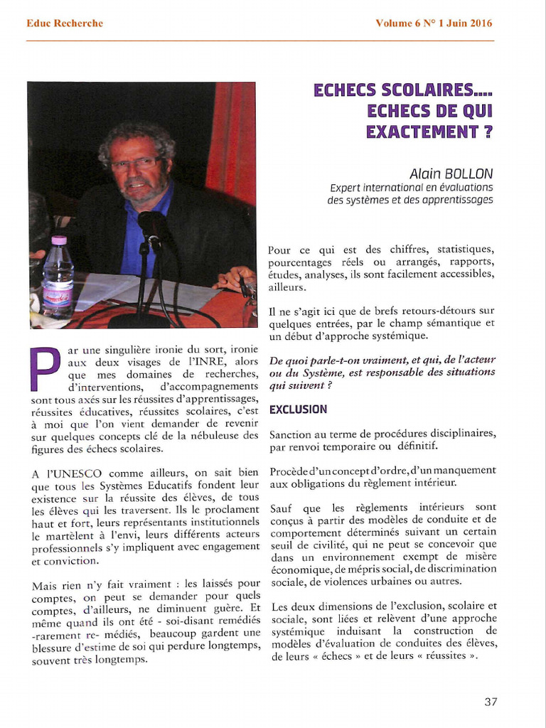 Échecs Scolaires . Échecs de Qui Exactement | PDF