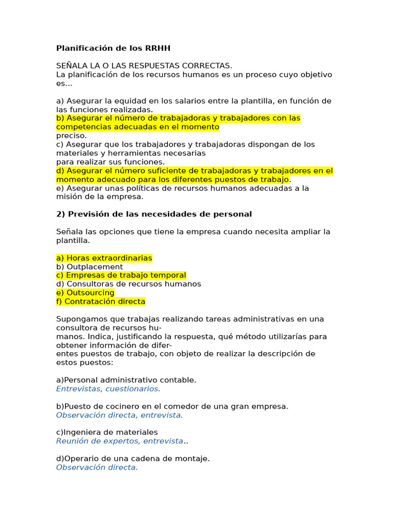 Solucion Ej - RRHH | PDF