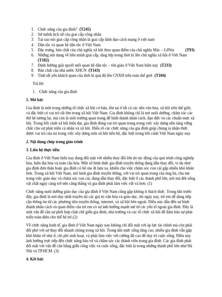 Ôn tập CNXH | PDF