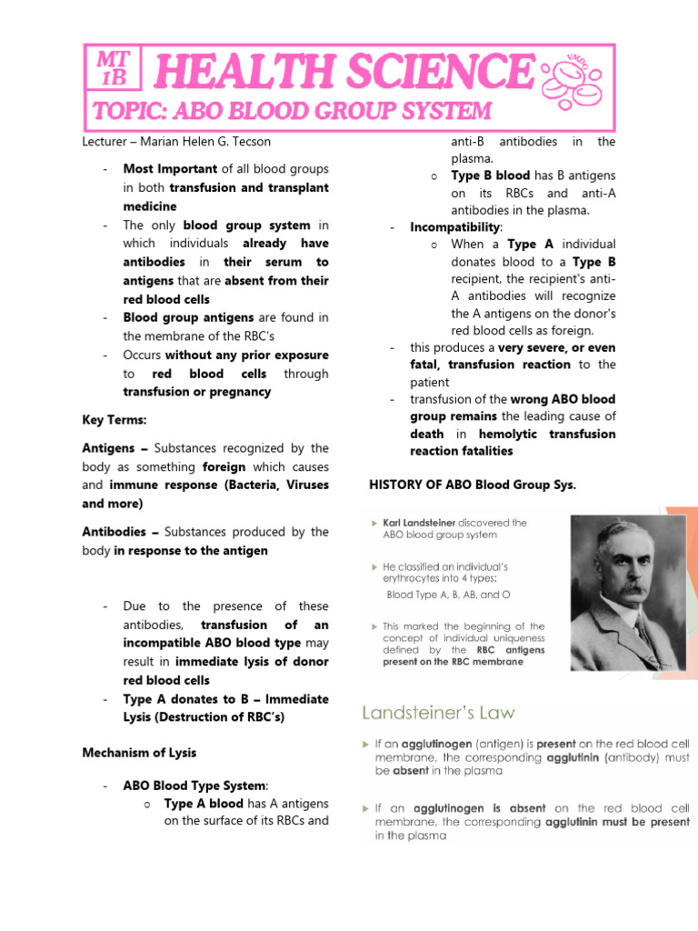 Importance of ABO Blood Groups | PDF | Blood Type | Blood Transfusion