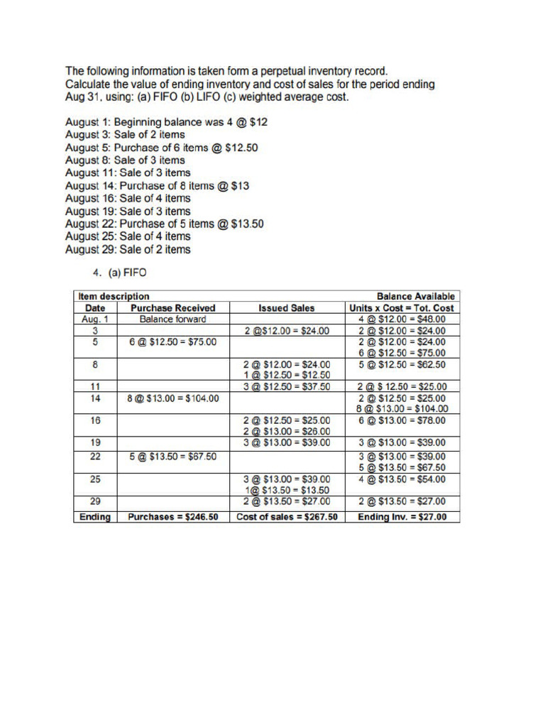 inventory | PDF | Cost Of Goods Sold | Inventory