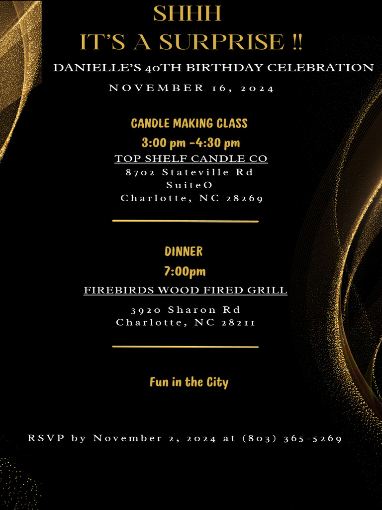 Black and Gold Elegant Luxury Event Restaurant Menu | PDF