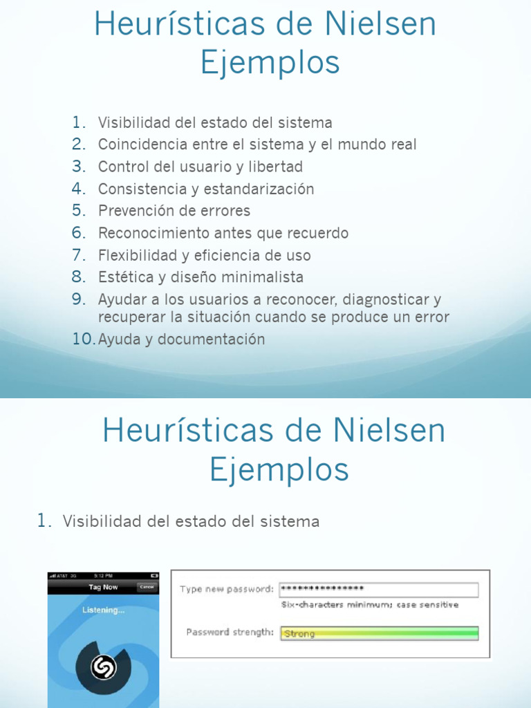 Heurísticas de Nielsen: Guía Completa | PDF