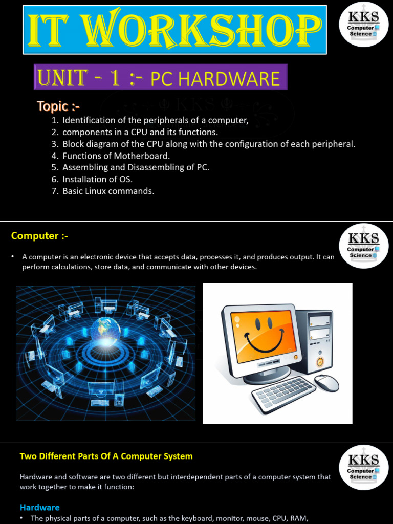 Unit - 1 (PC Hardware) | PDF | Operating System | Computer Hardware