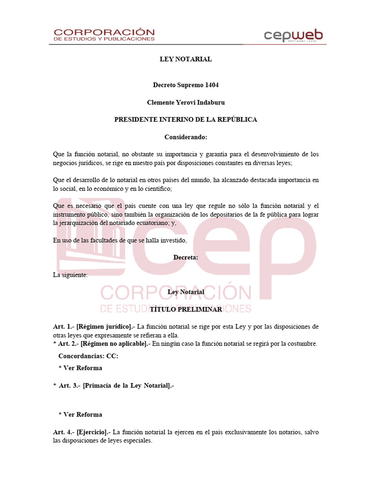 Ley Notarial | PDF | Propiedad de la comunidad | Justicia