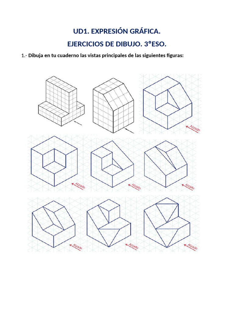 Ejercicios de Dibujo y Escalas 3º ESO | PDF | Dibujo