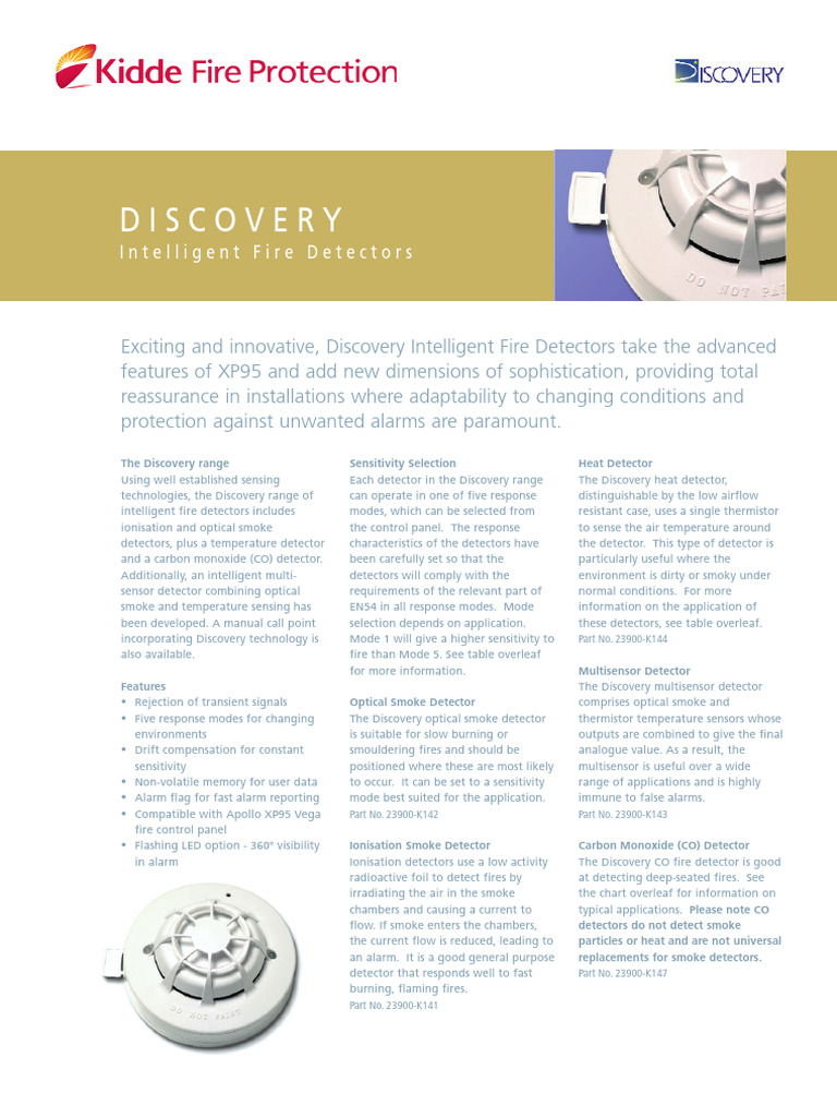 6286-1 Discovery Detectors | PDF | Sensor | Smoke