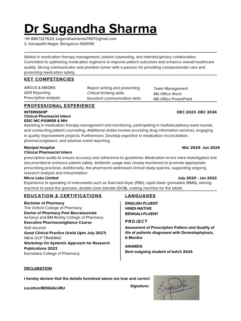 CRA Professional Resume PDF | PDF | Pharmacy | Medical Prescription