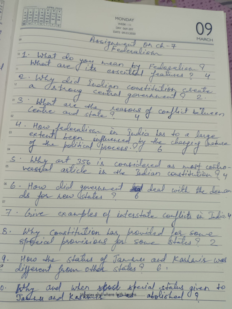 Assignment On Judiciary and Federalism | PDF