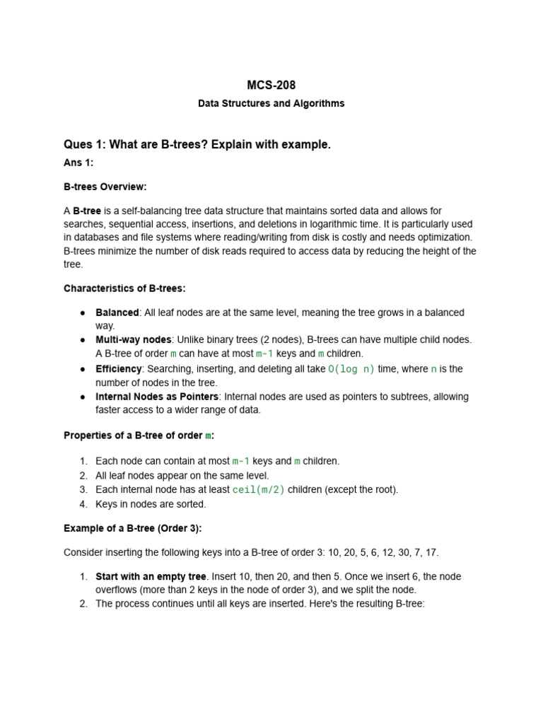 MCS-208 - Google Docs | PDF | Computer Programming | Algorithms And ... MCS-208 - Google Docs | PDF | Computer Programming | Algorithms And ...