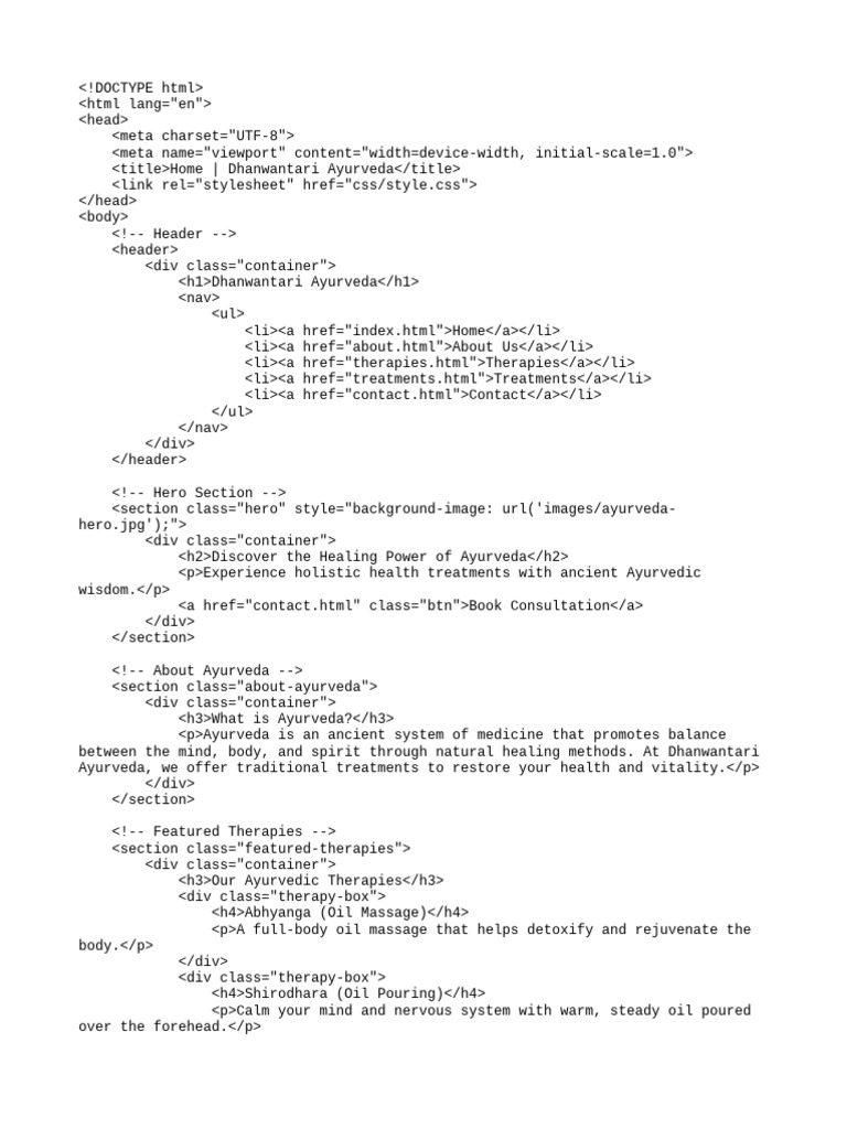 !DOCTYPE HTML | PDF | Ayurveda | Detoxification