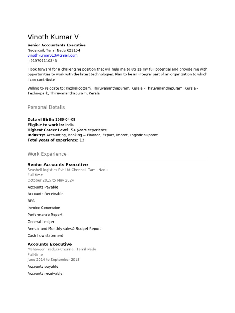 Vinoth Kumar V | PDF