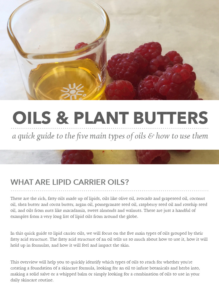 Quick Guide To Lipid Oils - SMP | PDF | Fatty Acid | Polyunsaturated Fat