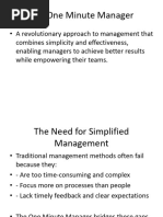 One Minute Manager | PDF | Goal | Behavior