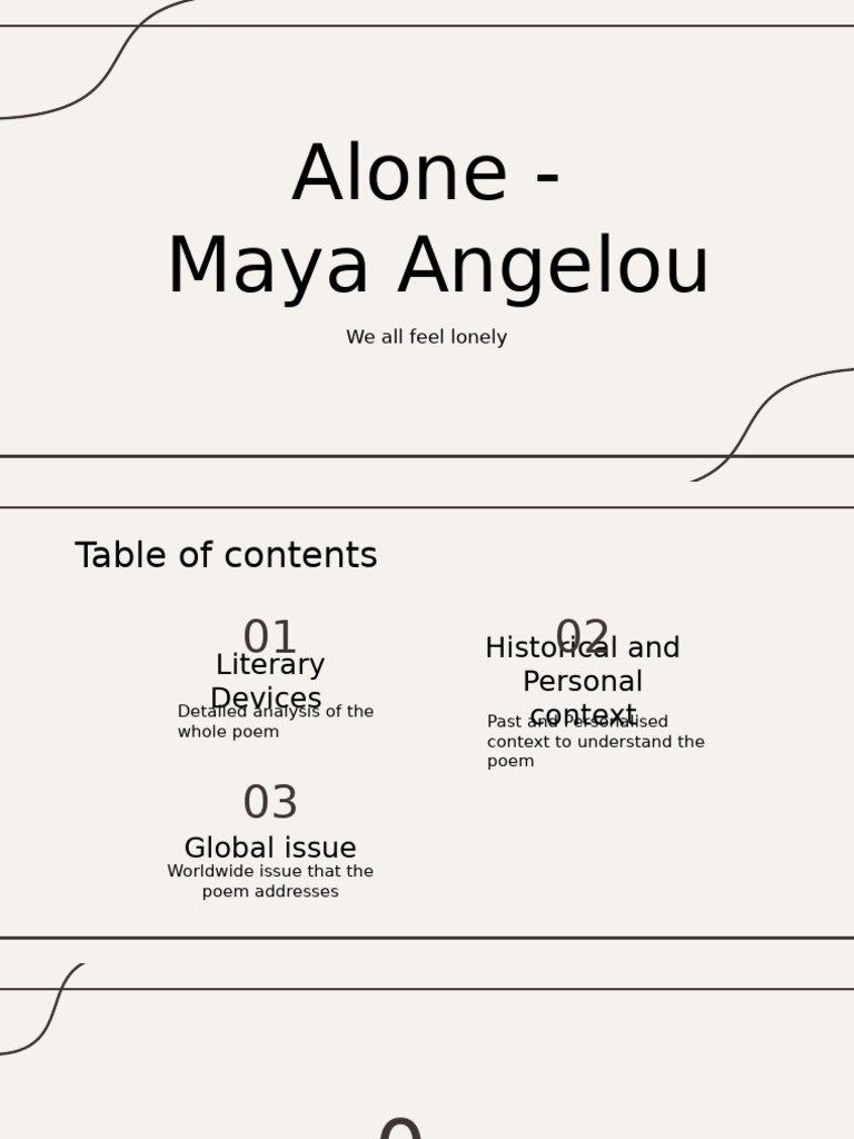 Alone by Maya Angelou | PDF | Poetry