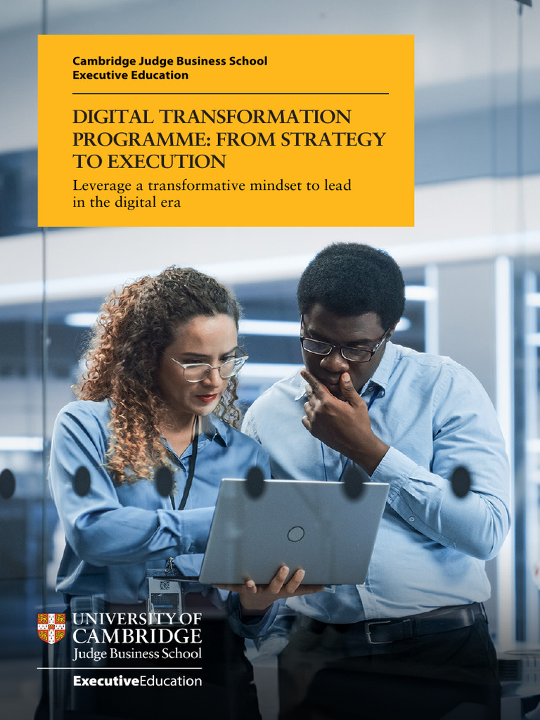 B2C_Brochure_Cambridge Judge_ Digital Transformation Programme (Online) | PDF | Innovation ...