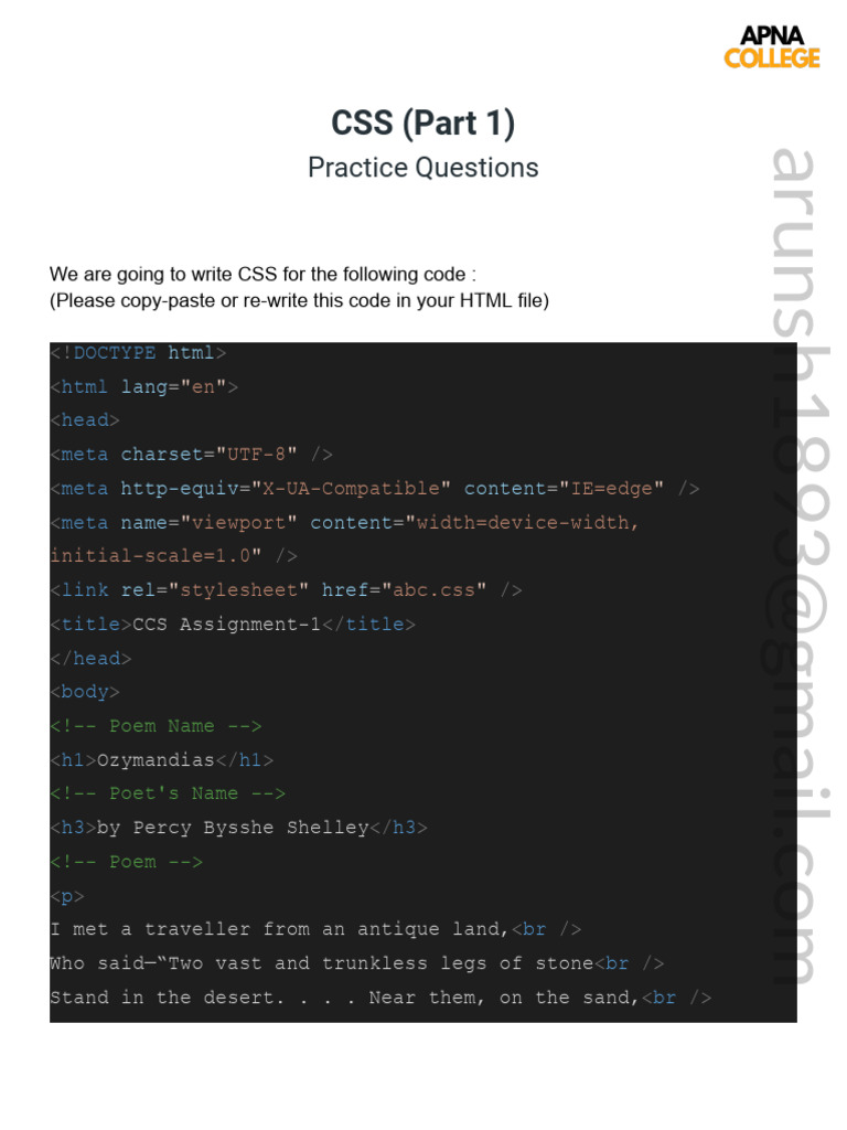 CSS Part1 (Qs) (1) | PDF | Poetry