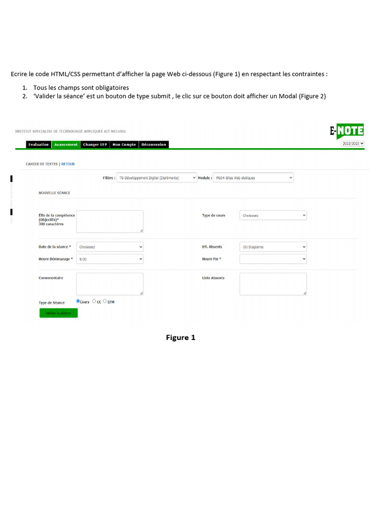 Code HTML/CSS pour formulaire avec modal | PDF