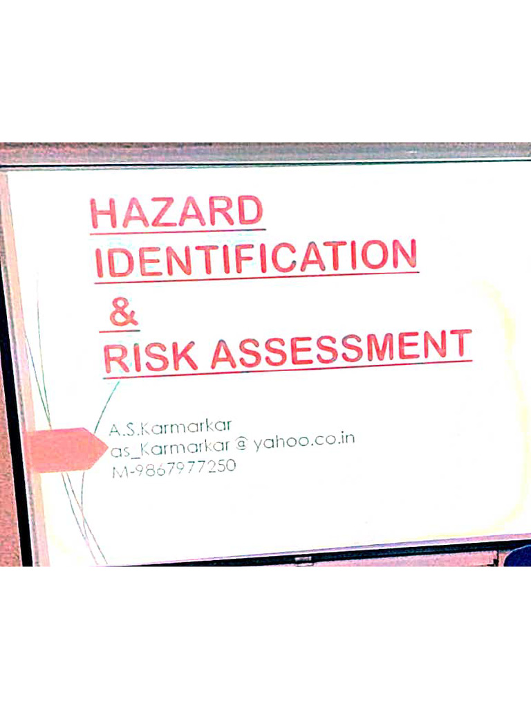 Hazard Identification and Risk Assessment | PDF