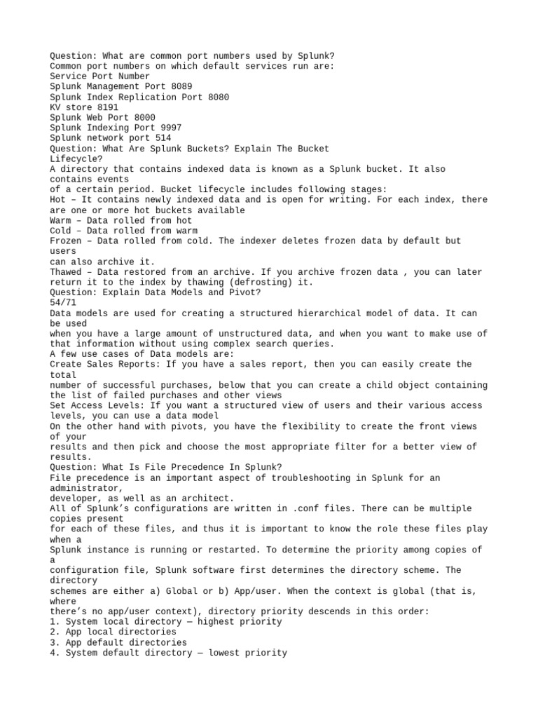Precendence in splunk | PDF | Computer File | Directory (Computing)