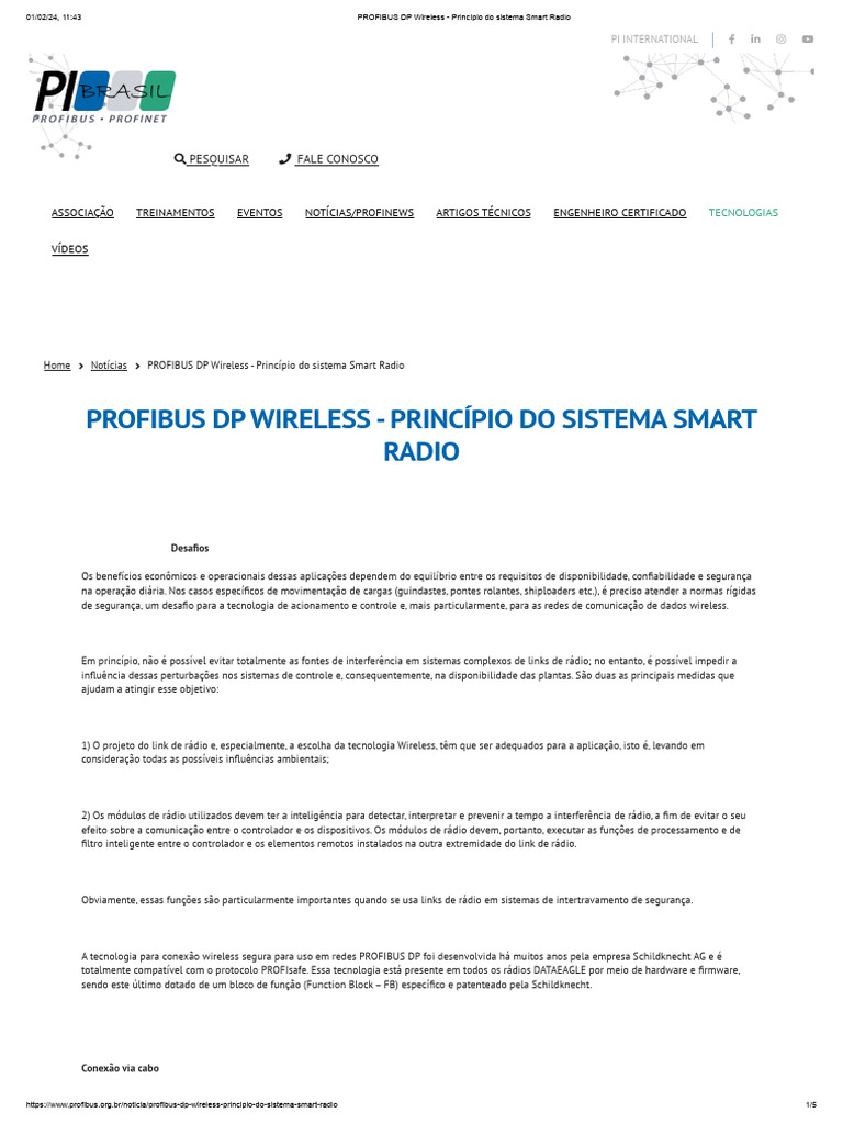 PROFIBUS DP Wireless - Princípio Do Sistema Smart Radio | PDF | Rede de computadores | Sem fio
